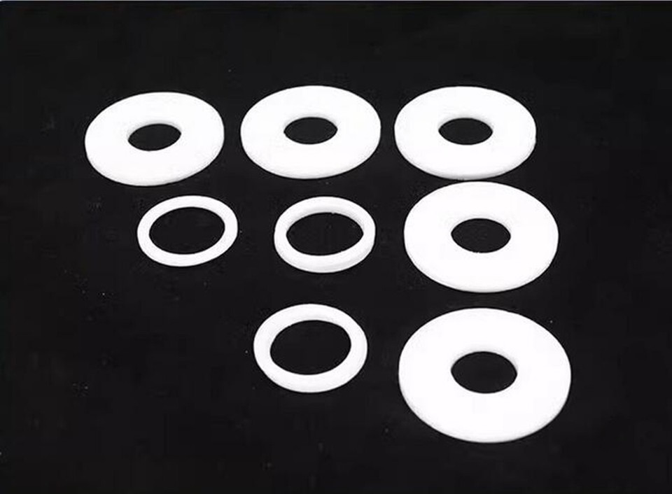 50 pcs PTFE Flat Washers Sealing Gasket Shim 6-40mm High Temp / Oil ...