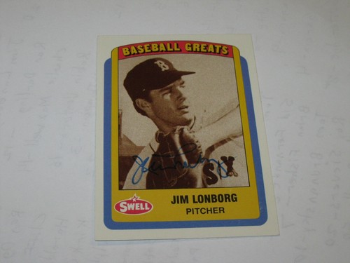 Jim Lonborg Autograph Baseball Card 8 | eBay