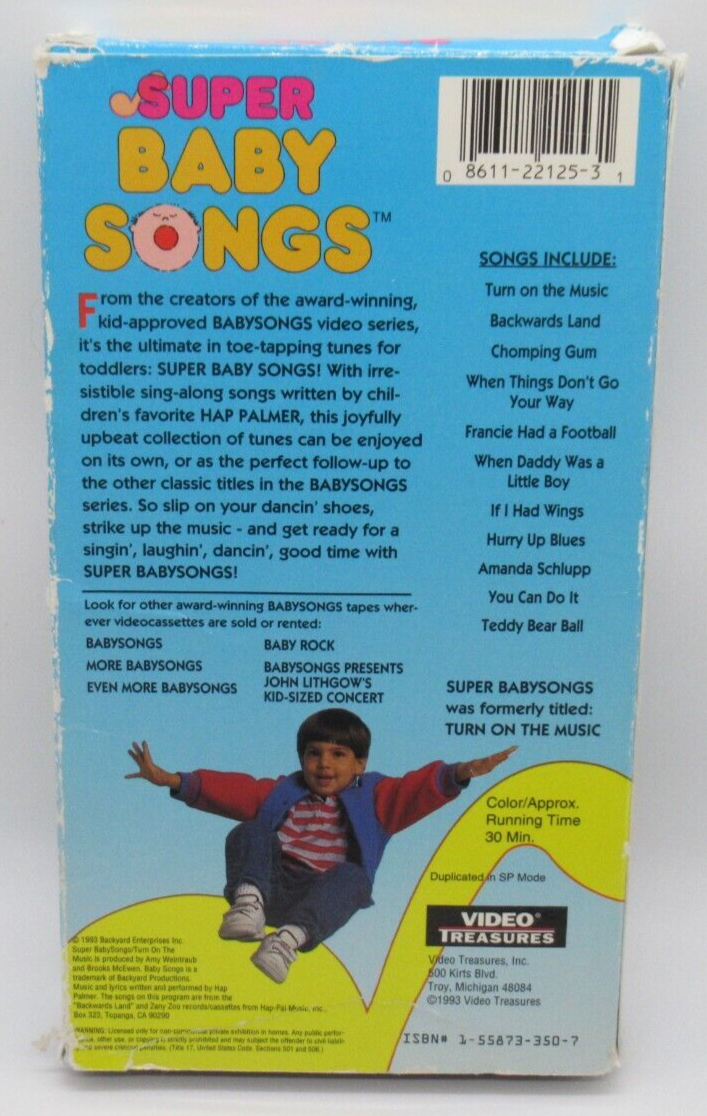 Super Baby Songs (VHS, 1993) for sale online | eBay