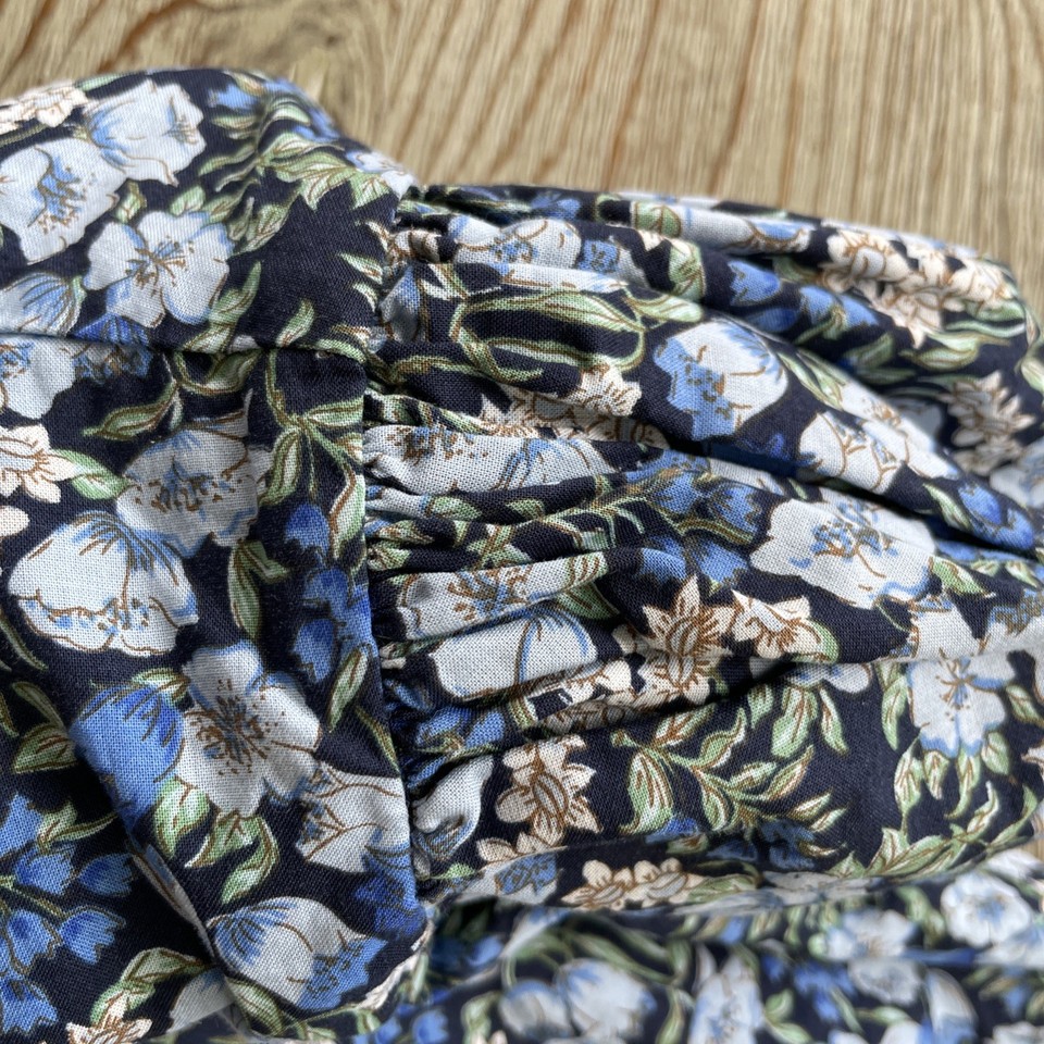 Janie and Jack 2T girls button up shirt blouse, floral blue | eBay