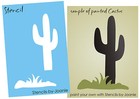 Desert Cactus Stencil American West Saguaro Grass Arizona DIY Craft Art ...
