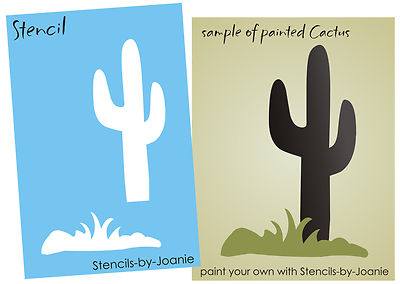Desert Cactus Stencil American West Saguaro Grass Arizona DIY Craft Art ...