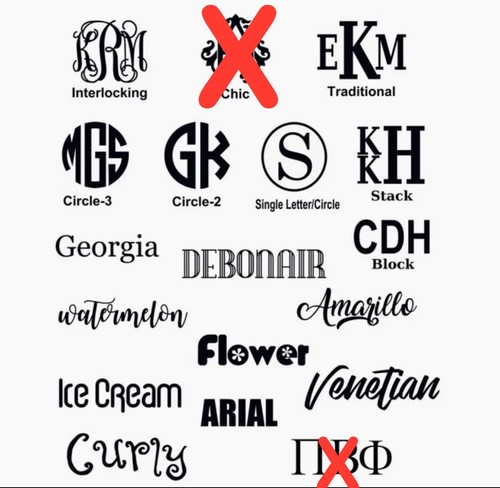 Monogram Custom Made Vinyl Decal • Custom & PERSONALIZED FOR YOU | eBay