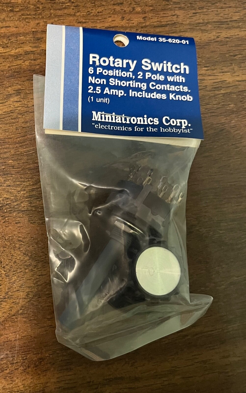 Rotary Switch 6 position, 2 pole w/ non-shorting contact 2.5 Amp Mod 35 ...