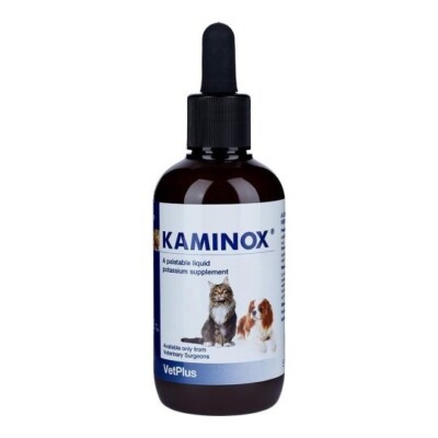 VetPlus KAMINOX Liquid Potassium Supplement for Cats and Dogs - 120ml ...