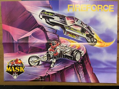 M.A.S.K 1988 large A2 poster catalog Fireforce mask kenner tonka dutch2 ...