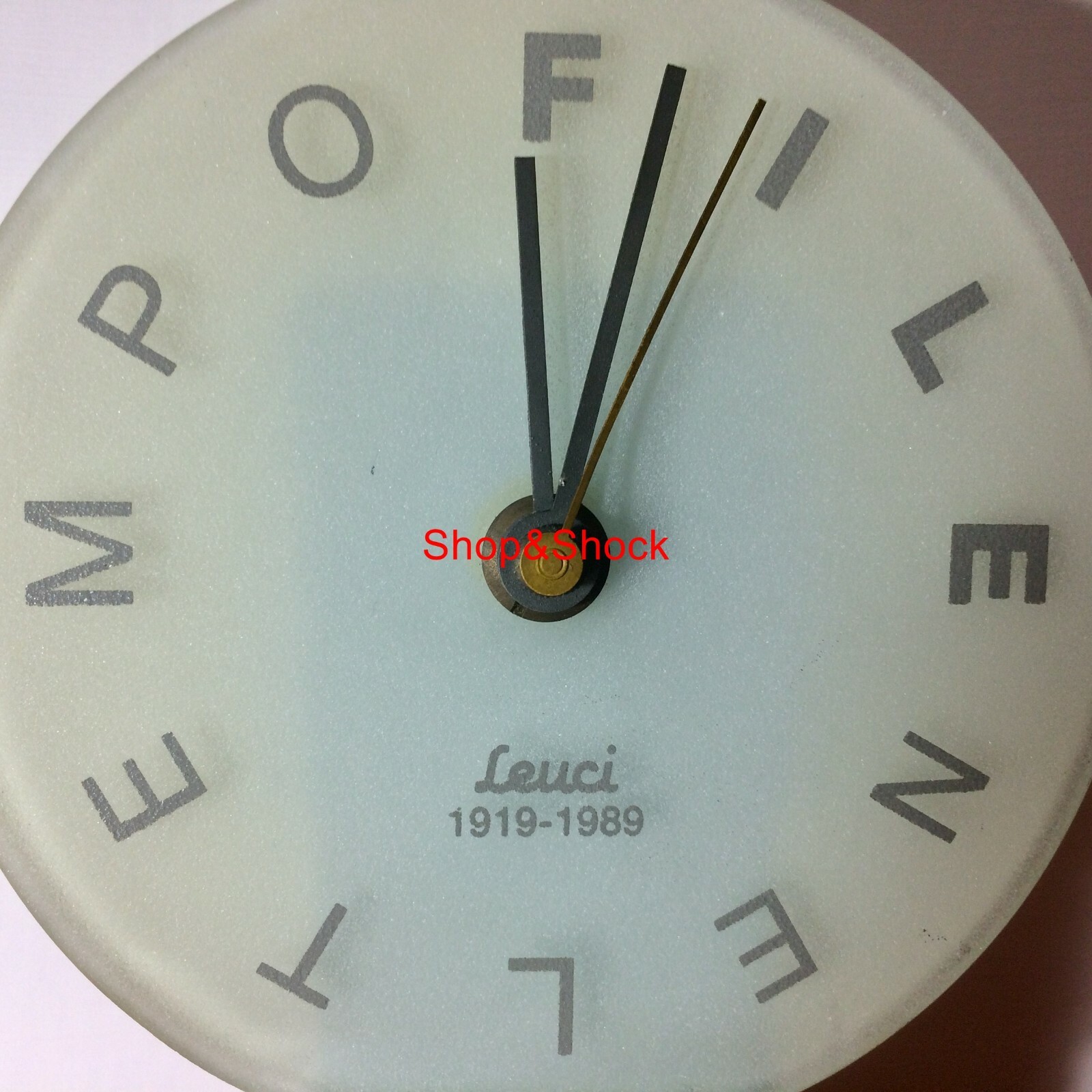 LEUCI FILE LECCO 1919 1989 Orologio Pubblicitario Vintage Lampadina ...