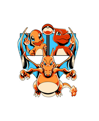 Pokemon Charizard Evolution Vinyl Decal Sticker Car/Window/Wall/Truck ...