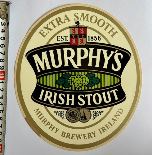 MURPHYS BEER STICKER EXTRA SMOOTH IRISH STOUT MURPHY BREWERY IRELAND ...