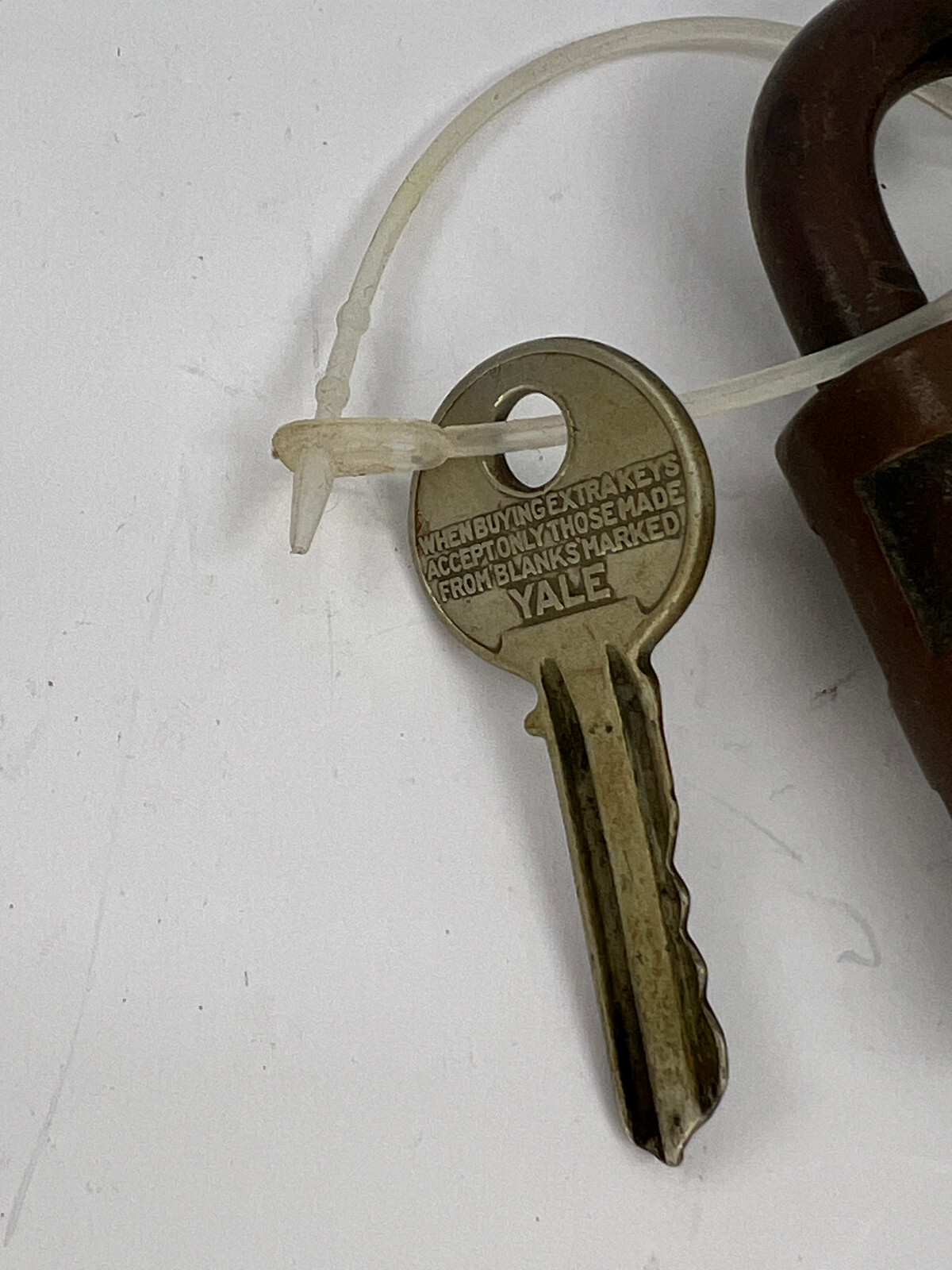 Yale Iron bronze 3 1/2 Padlock barrel Key Lock Antique working coded ...