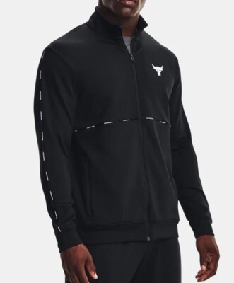 Under Armour Project Rock Jacket Men's Full Zip Track Jacket Size L ...