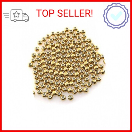 RuiLing 100-Pack 6mm 304 Stainless Steel Smooth Round Spacer Beads ...