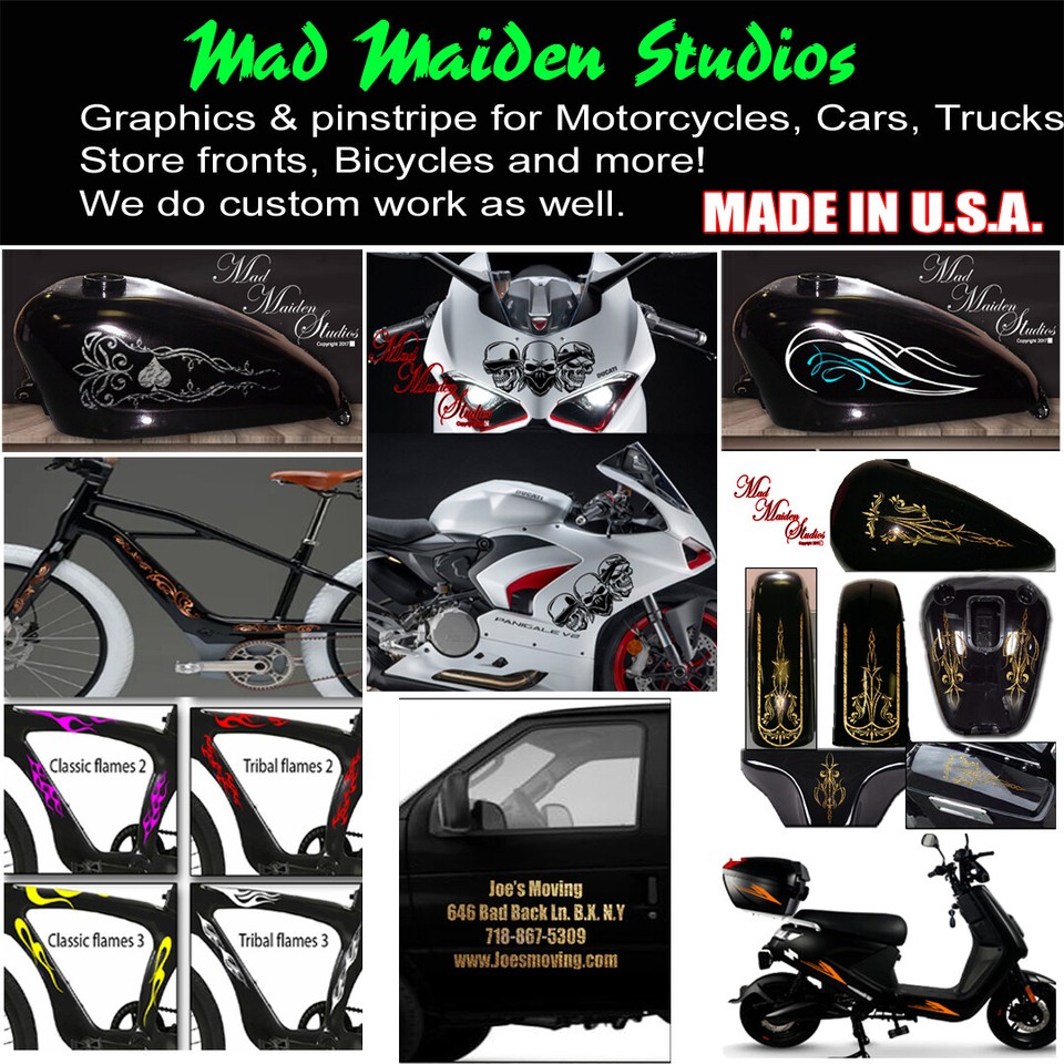 Trike Motorcycle Pinstripe decal set, Pick your colors. | eBay