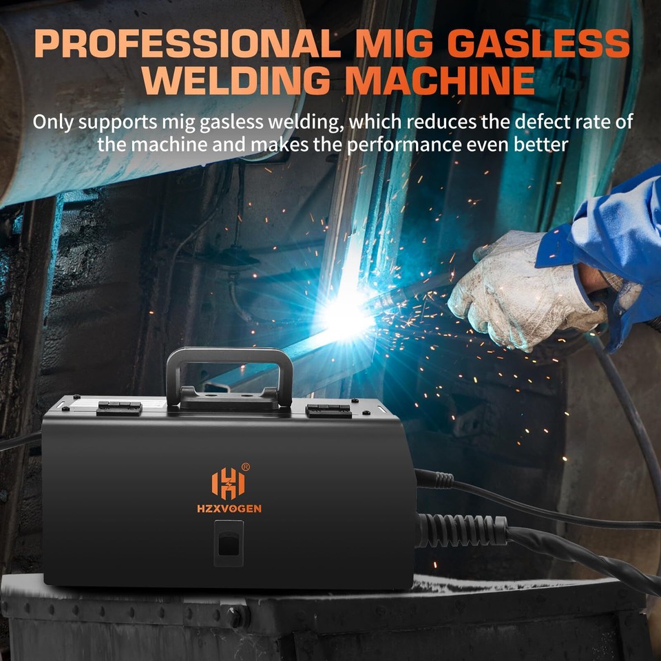 HZXVOGEN Mini MIG Welder MIG Welding Machine Gasless Flux Core Iron ...