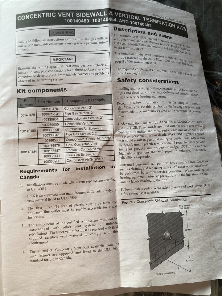 CVENT-3, CVENT3, 3" PVC CONCENTRIC VENT KIT New | eBay