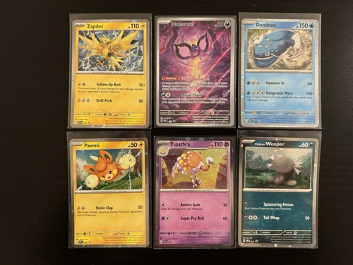 Pokemon SV Promo Lot - NM - Black Star Promo Lot - Zapdos, Pecharunt ...
