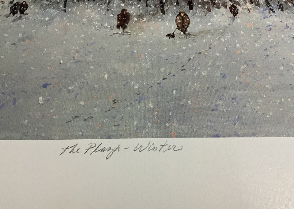 Patrick Antonelle, The Plaza-Winter. Lithograph, signed and number In ...
