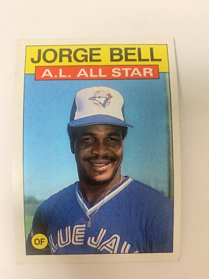 1986 Topps AL All Stars Jorge Bell Toronto Blue Jays | eBay