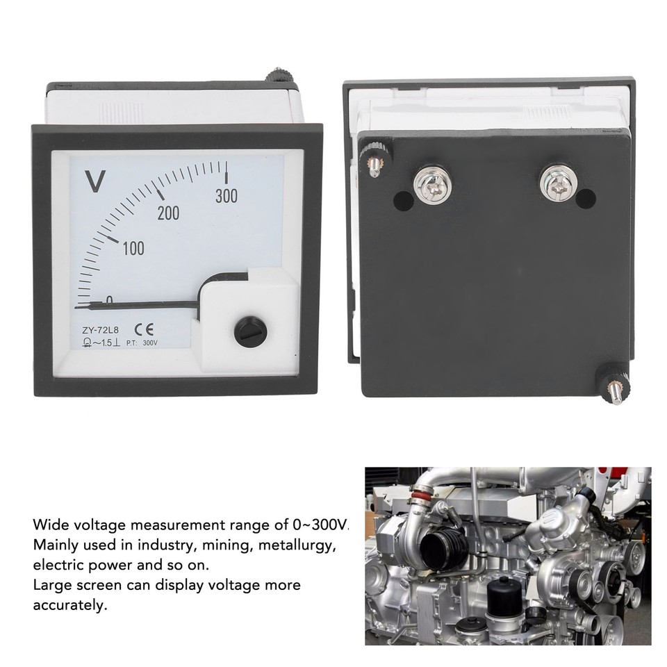Analog Voltmeter Electricity Meter Generator Set Type 72L8V Watt Meter ...