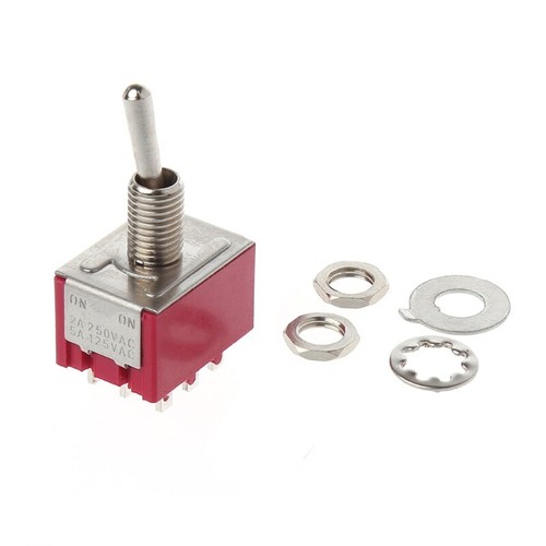 Mini 6mm MTS-302 Toggle Switch 9 Pin 2 Position ON/ON 5A/125VAC 2A ...