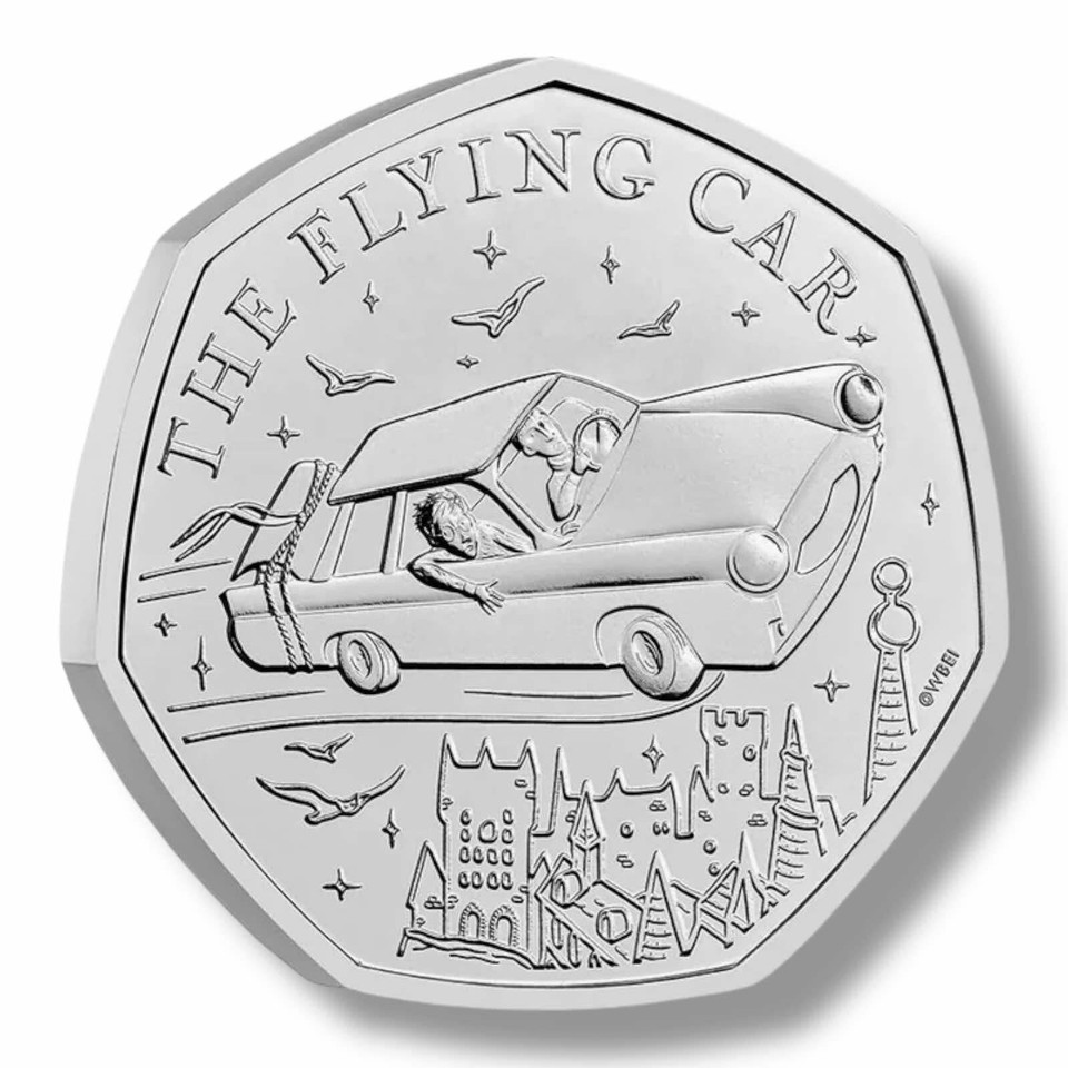 UK Harry Potter 2025 : The Flying Car CERTIFIED BU 50p Coin | eBay