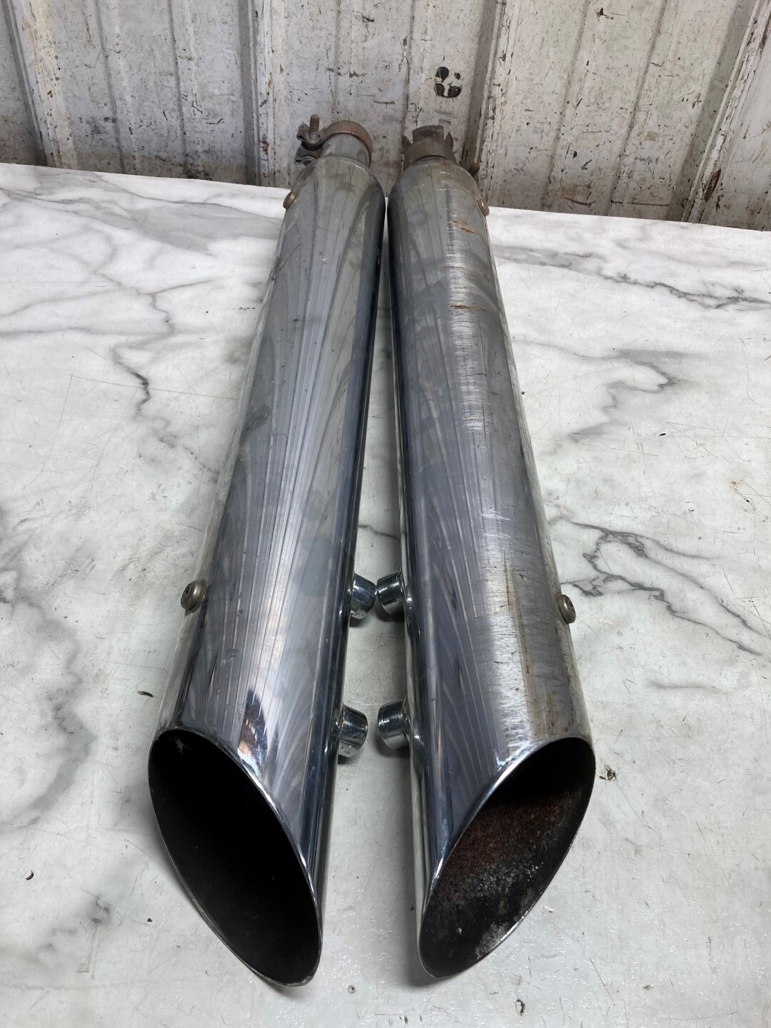 99 Harley FLHT Electra Glide Classic muffler exhaust tail pipes right ...