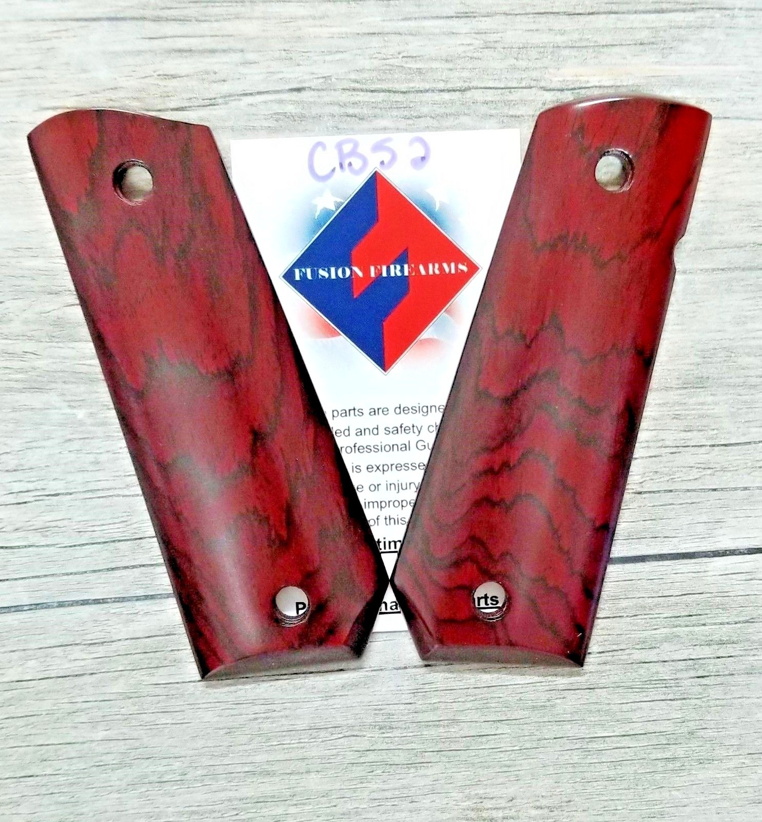 1911 Grip Full Size Red Cocobolo Smooth Carry Cut Ambi Cut -CB52 | eBay