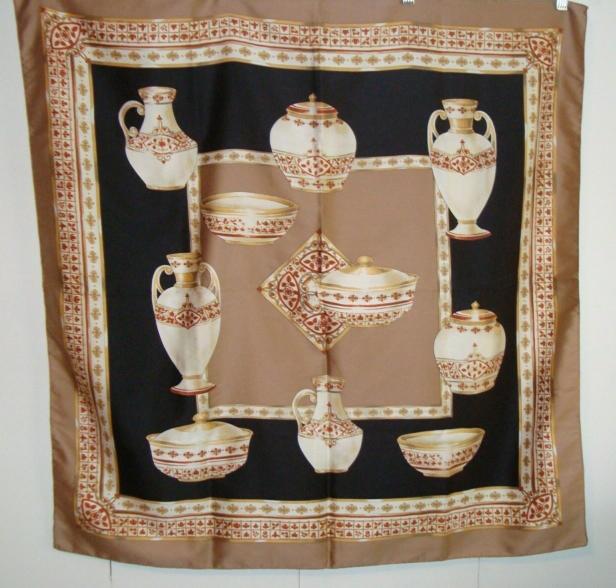Italian Scarf with Pottery Design - Gem