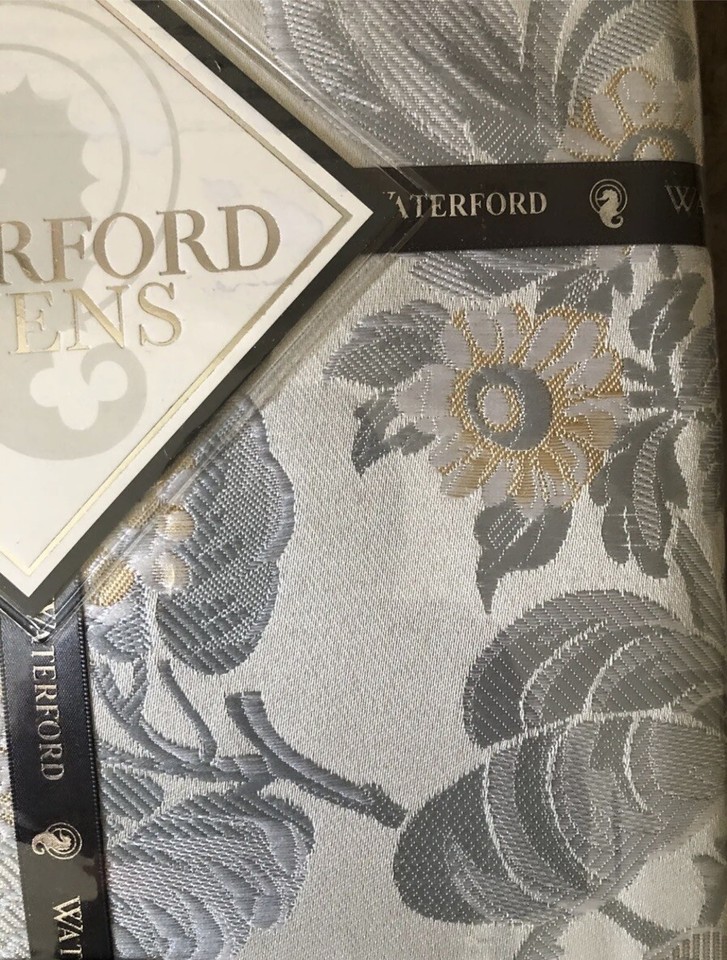 $100 EVA Luxury WATERFORD LINENS TABLECLOTH Oblong 70”x126” For 10 -12 ...