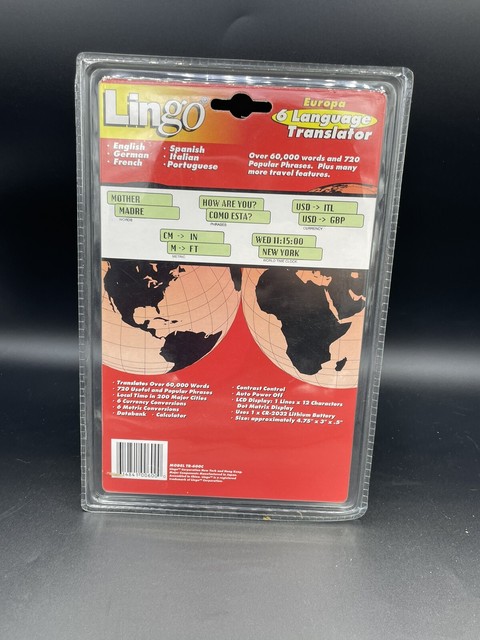 Lingo Europa 6-Language Translator Model TR-600C for sale online | eBay