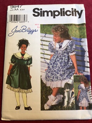 🌹SIMPLICITY #9647-GIRLS "JAN BRIGGS" DRESS w/PEEK A BOO PETTICOAT ...
