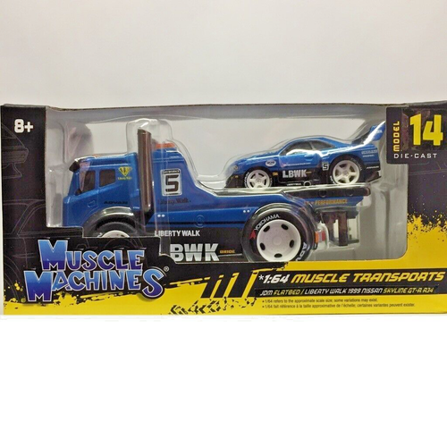 NEW Maisto Muscle Machines Transports Liberty Walk 1999 Nissan Skyline ...