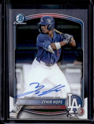 2025 Bowman Zyhir Hope Chrome Prospect Auto #CPA-ZH Dodgers | eBay