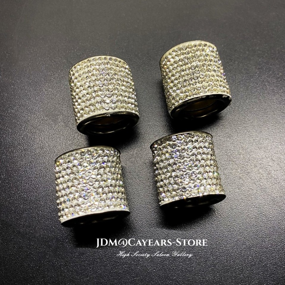 2Pcs JDM DAD Diamond Crystals Head Rest Ring Luxury Car Seat Pillow ...