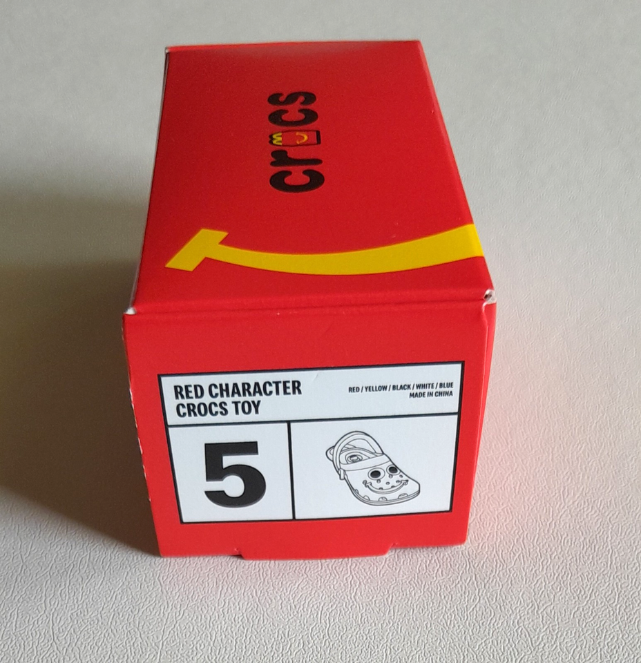 2024 McDonald's CROCS Toy #5 Red Character Happy Meal Box Smile NEW | eBay