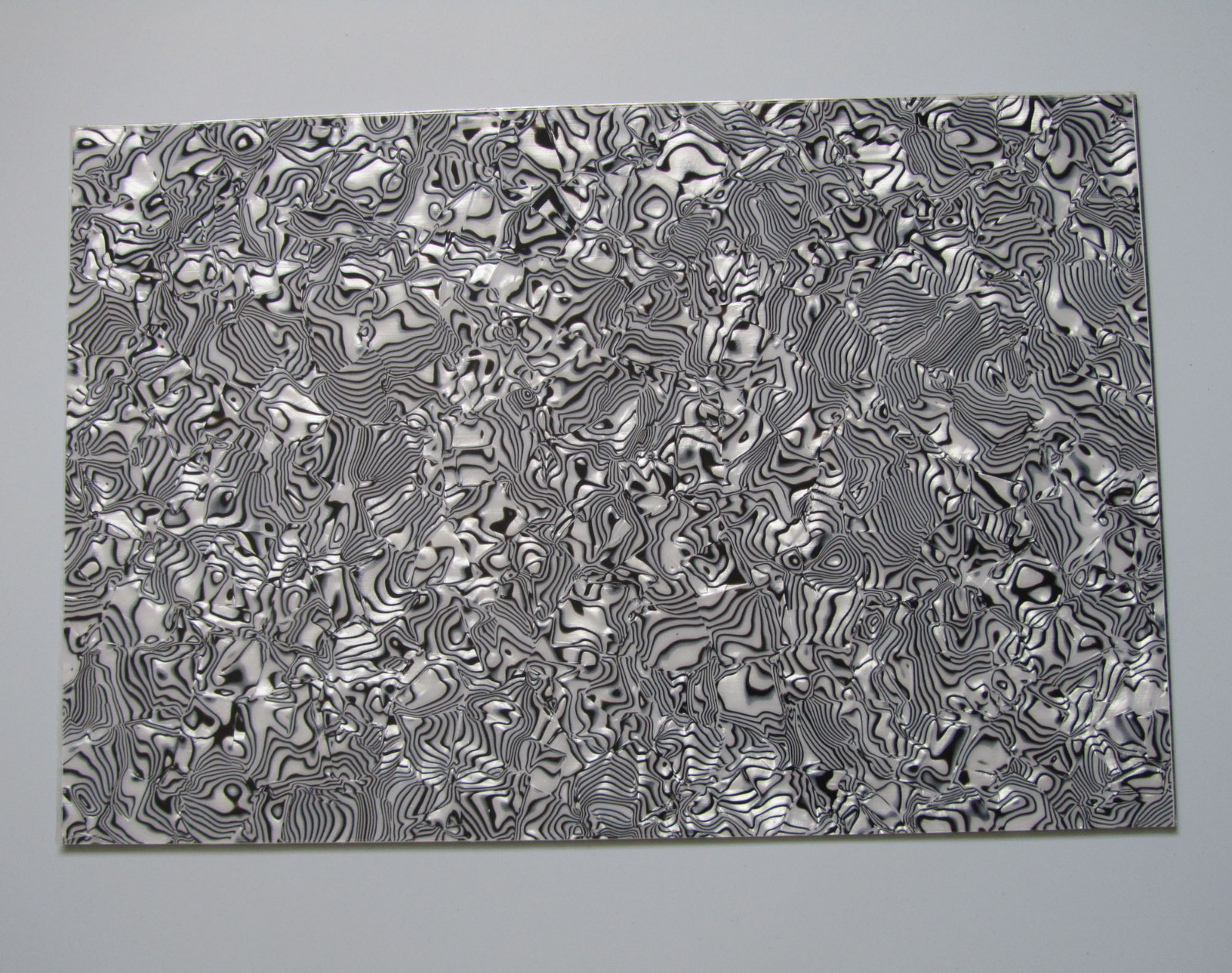 White/Black Shell 3 Ply Blank Pickguard Scratch Plate Material Sheet ...