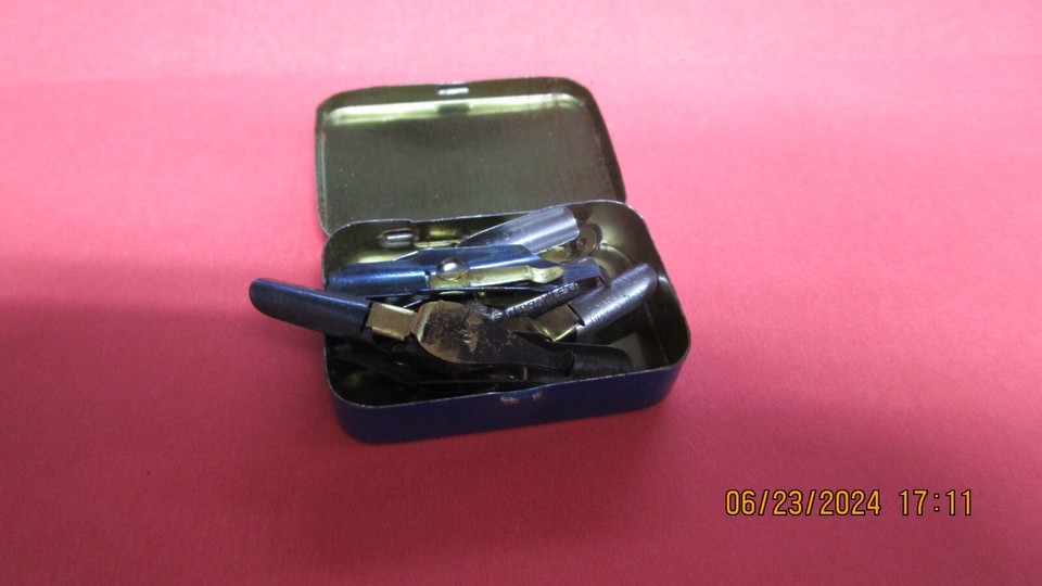 Vtg. PELIKAN GRAPHOS nibs in tin blue tin fountain pen with nibs | eBay