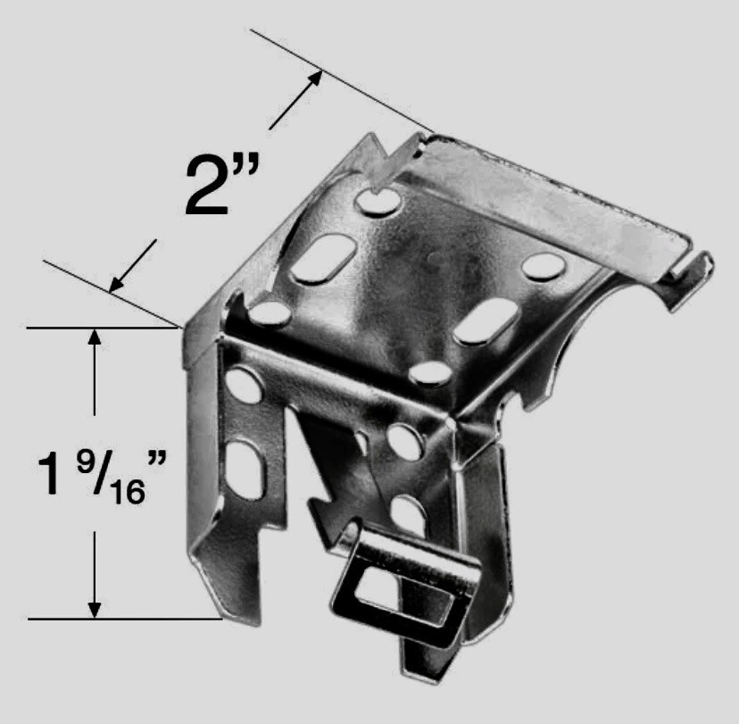 1 PAIR KIRSCH OR LEVOLOR MOUNTING BRACKET FOR CORDLESS & CORD LOOP CELL ...