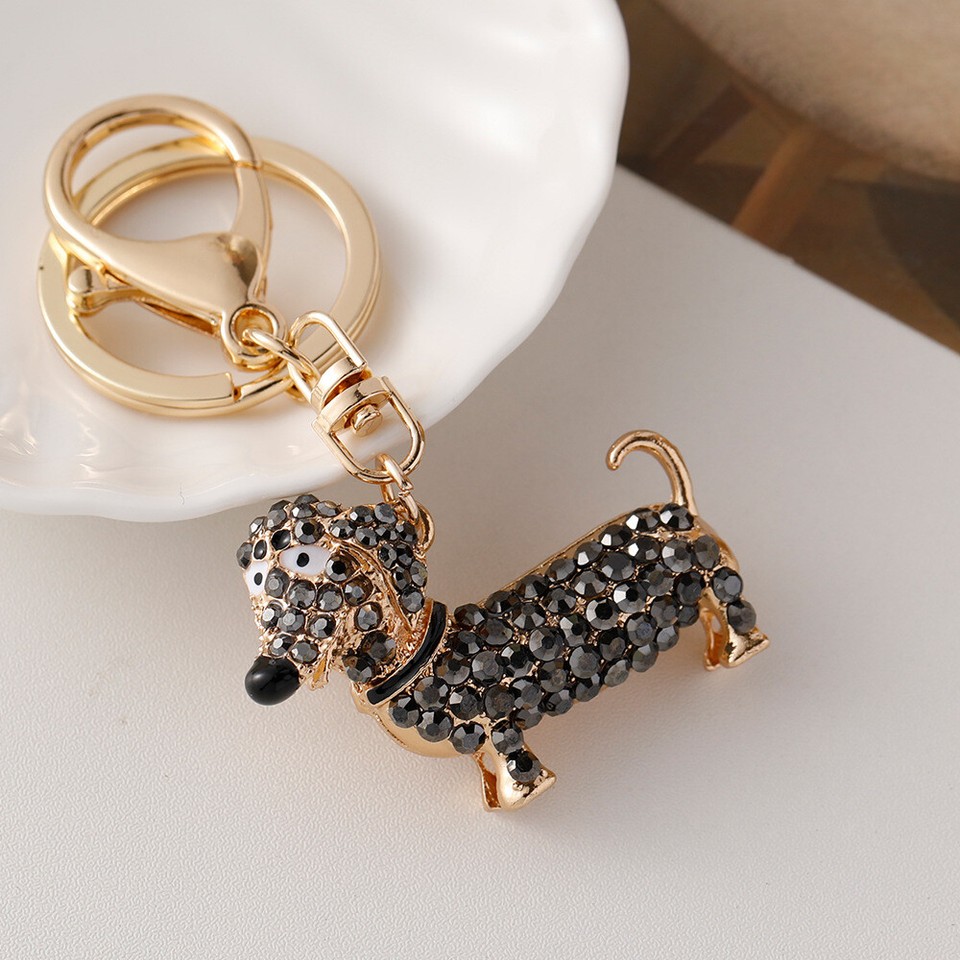 Sparkling Animal Keychain Keyring Rhinestone Crystal Charms Cute Bag ...