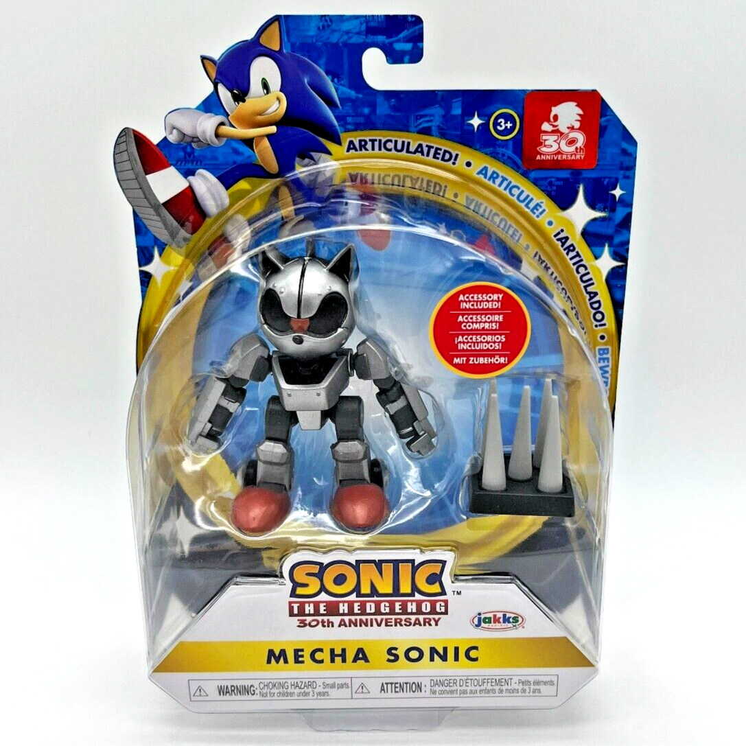 JAKKS Sonic the Hedgehog MECHA SONIC with SPIKE TRAP 4" Action Figure ...