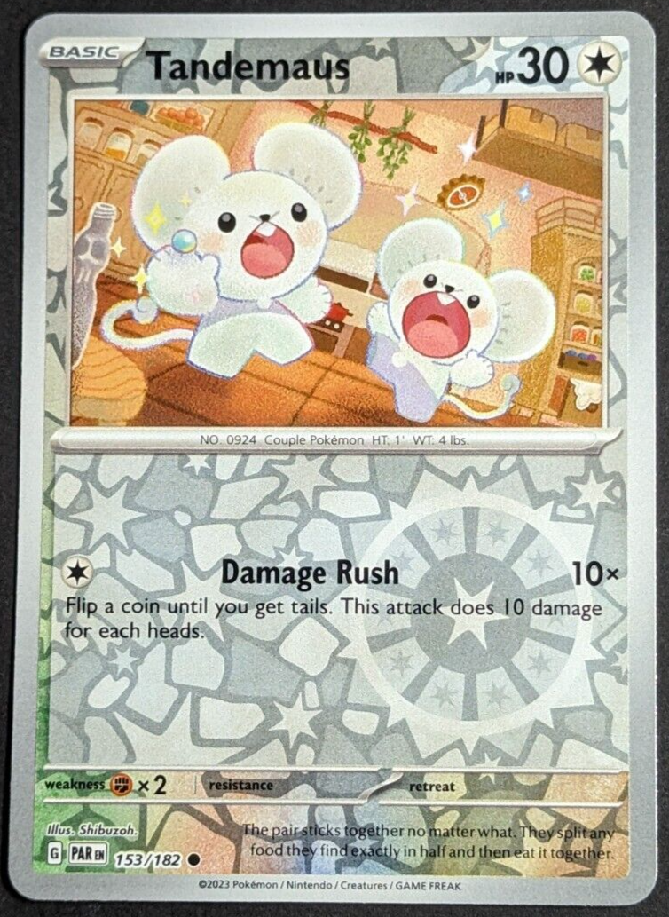 Tandemaus Reverse Holo NM 153/182 Paradox Rift Pokemon Card | eBay
