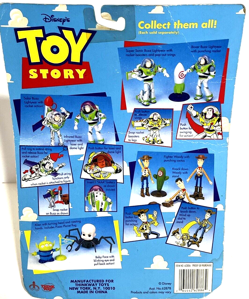 Vintage 1995 Disney Pixar Toy Story Alien Action Figure Rare Factory ...