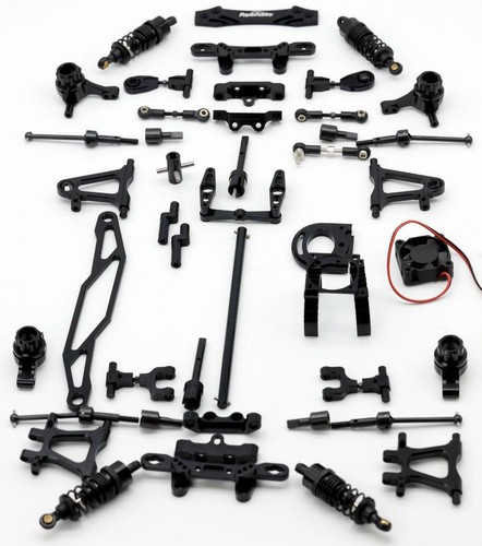 Powerhobby Tamiya TT-02 Aluminum Arms / Shocks / Hubs / CVD BLACK | eBay