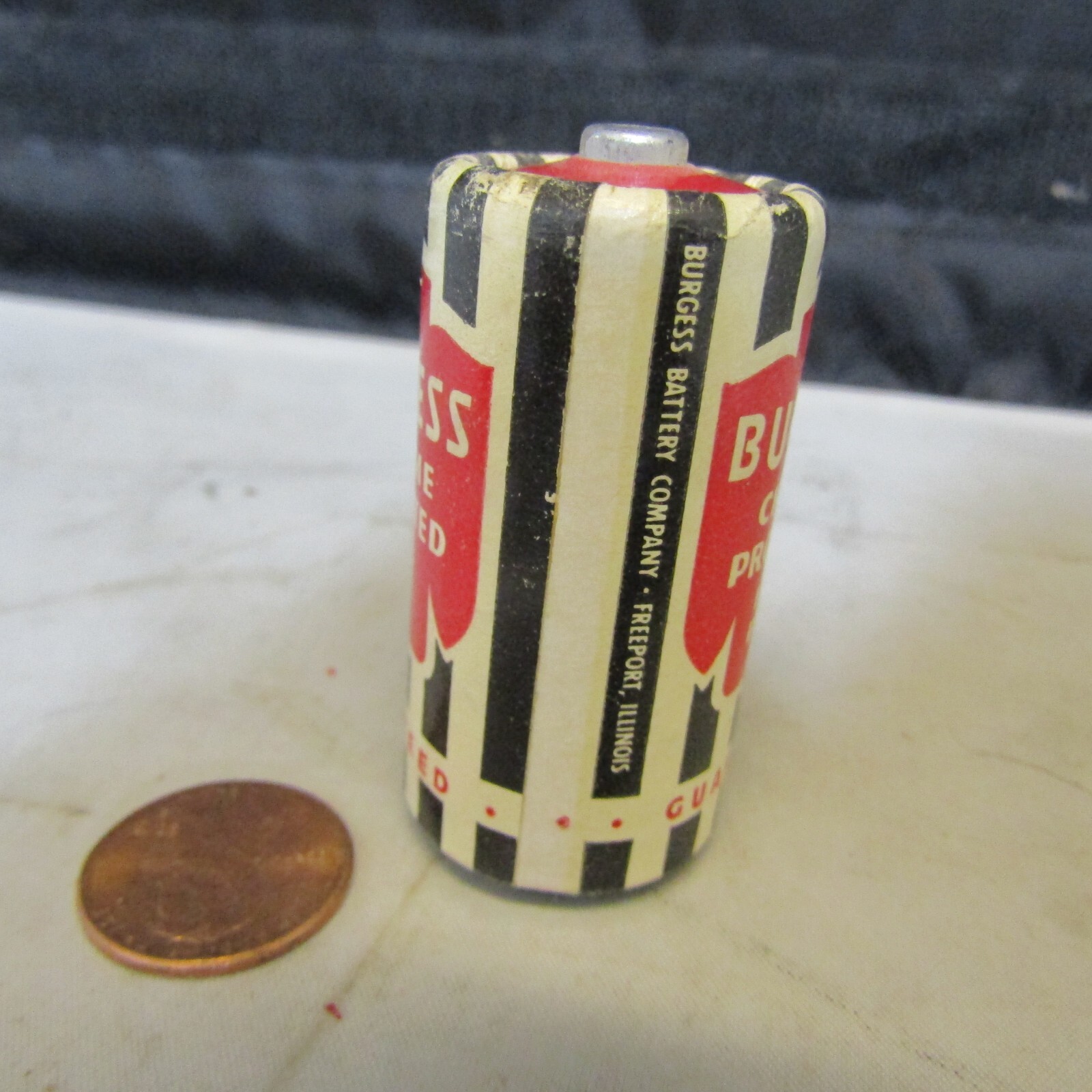 VINTAGE BURGESS NO. 1 SIZE C BATTERY - CHROME PROTECTED Rare 1950' | eBay