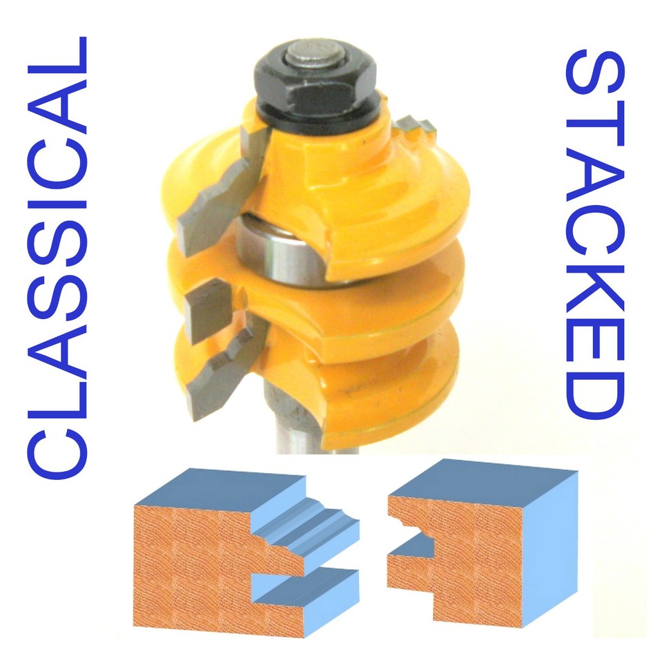 1 PC 1/2" Shank Stacked Classical Rail & Stile Router Bit sct-888 | eBay