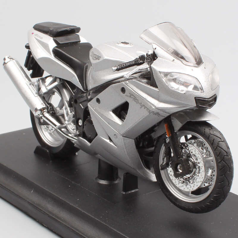 1:18 Scale Welly 2004 Triumph Daytona 600 Motorcycle Model Bike Toys ...
