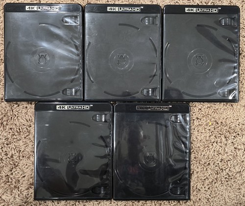 QTY X5 - 4K Ultra HD ECO Cases Boxes HOLD 2 DISCS Blu-ray DVD Games ...