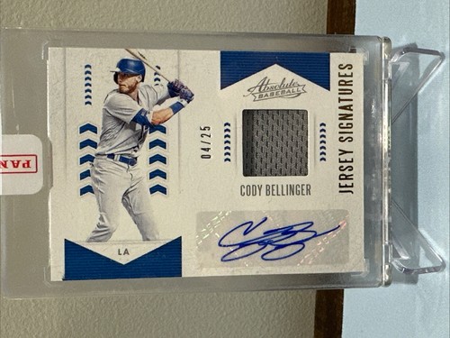 2020 Panini Absolute Jersey Signatures Card# AJS-CB Cody Bellinger #’d ...