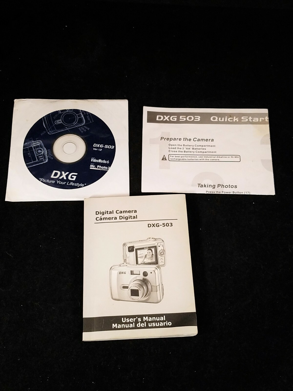 DXG-503 Digital Camera User's Manual Quick Start Guide & CD-ROM Disc | eBay