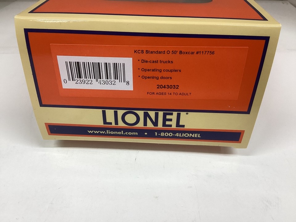 Lionel #2043032 "KCS standard 0 50' box car Rd. #117756 | eBay